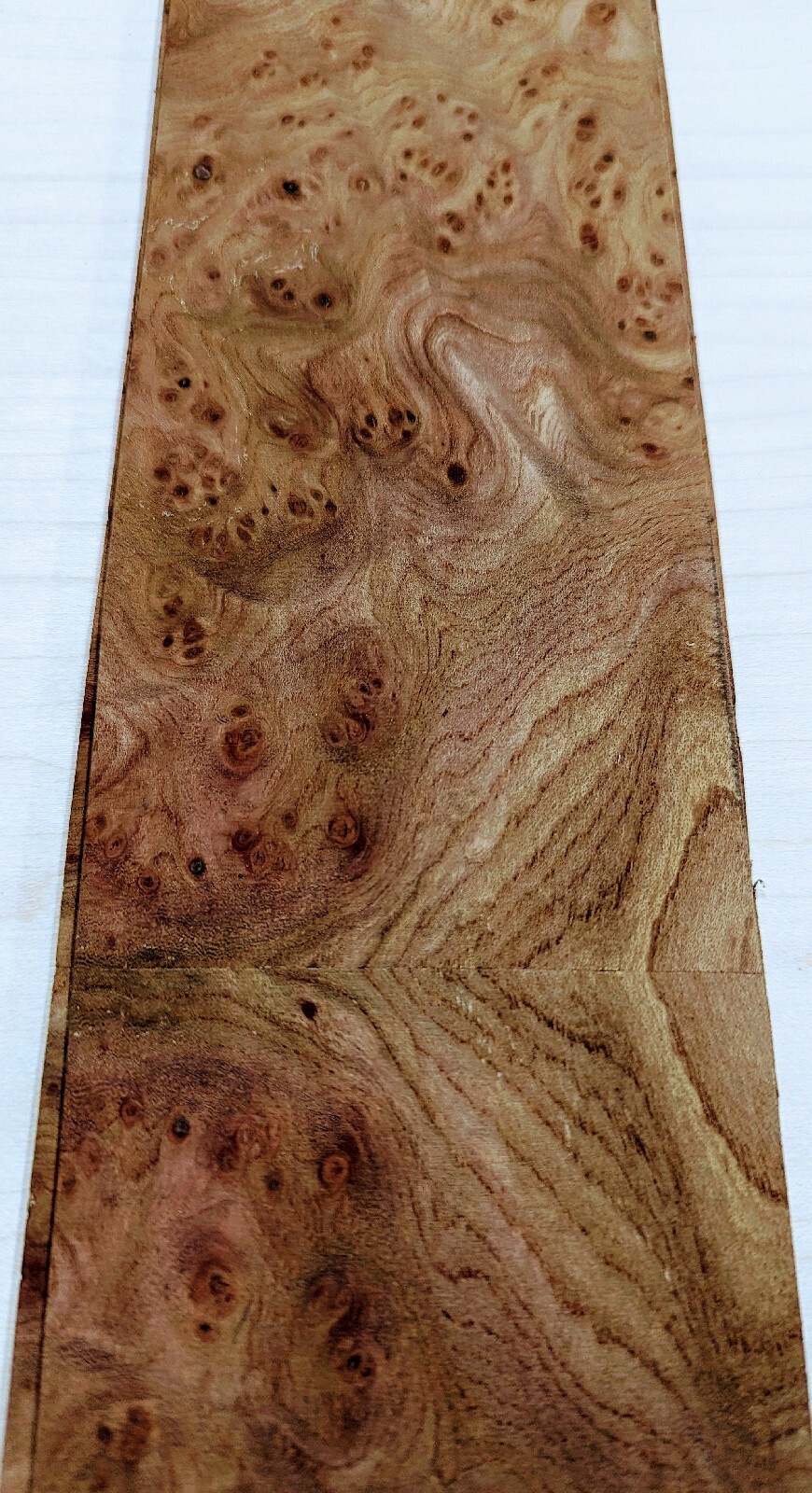 Carpathian Elm Burl wood veneer 3.5" x 25" with paper backer A grade 1/ ...