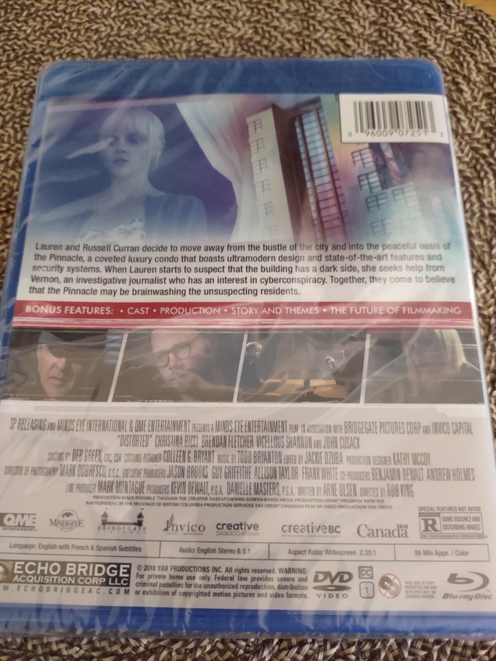 Distorted Blu-ray + DVD Combo Pack Christina Ricci John Cusack Sealed ...