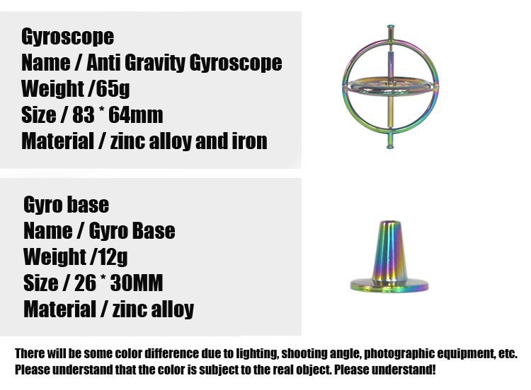 Metal Gyroscope Anti Gravity Rotating Balance Mechanical Gyroscope ...