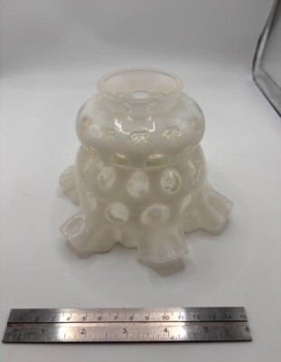 Rare Vintage Fenton Milk Glass Coin and Dot Lamp Shade – Replacement ...
