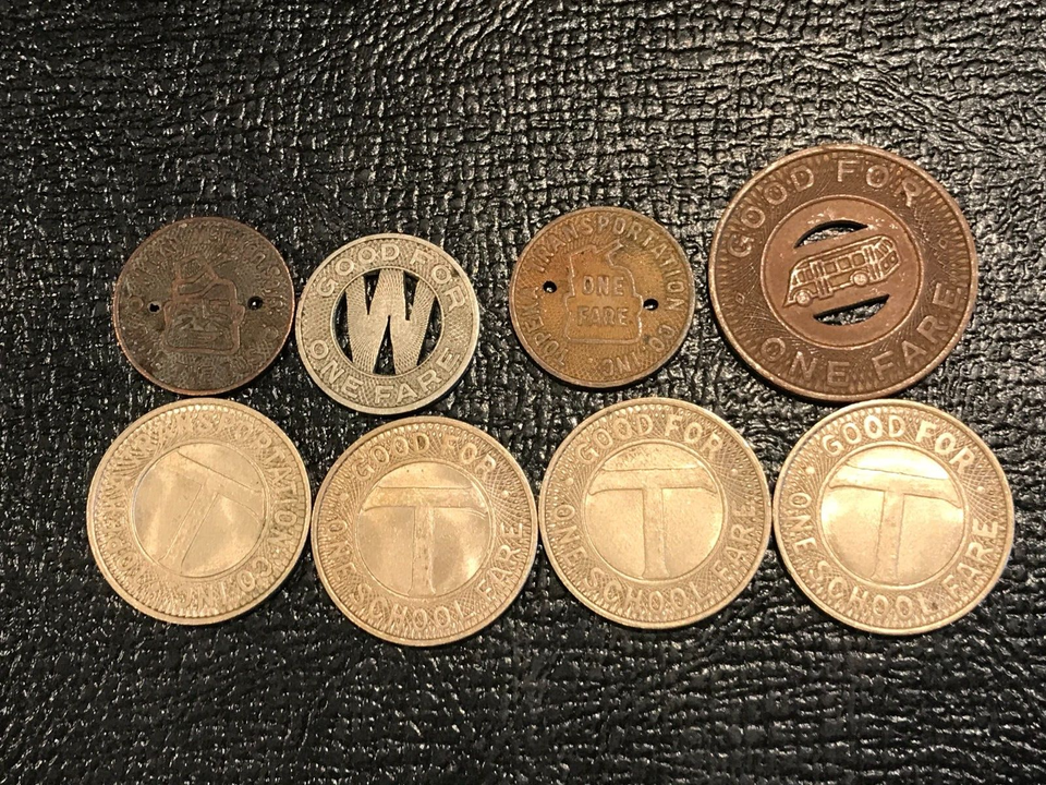 LOT 8 VINTAGE KANSAS TRANSIT TOKENS-TOPEKA,WICHITA HUTCHINSON-DEC111 | eBay