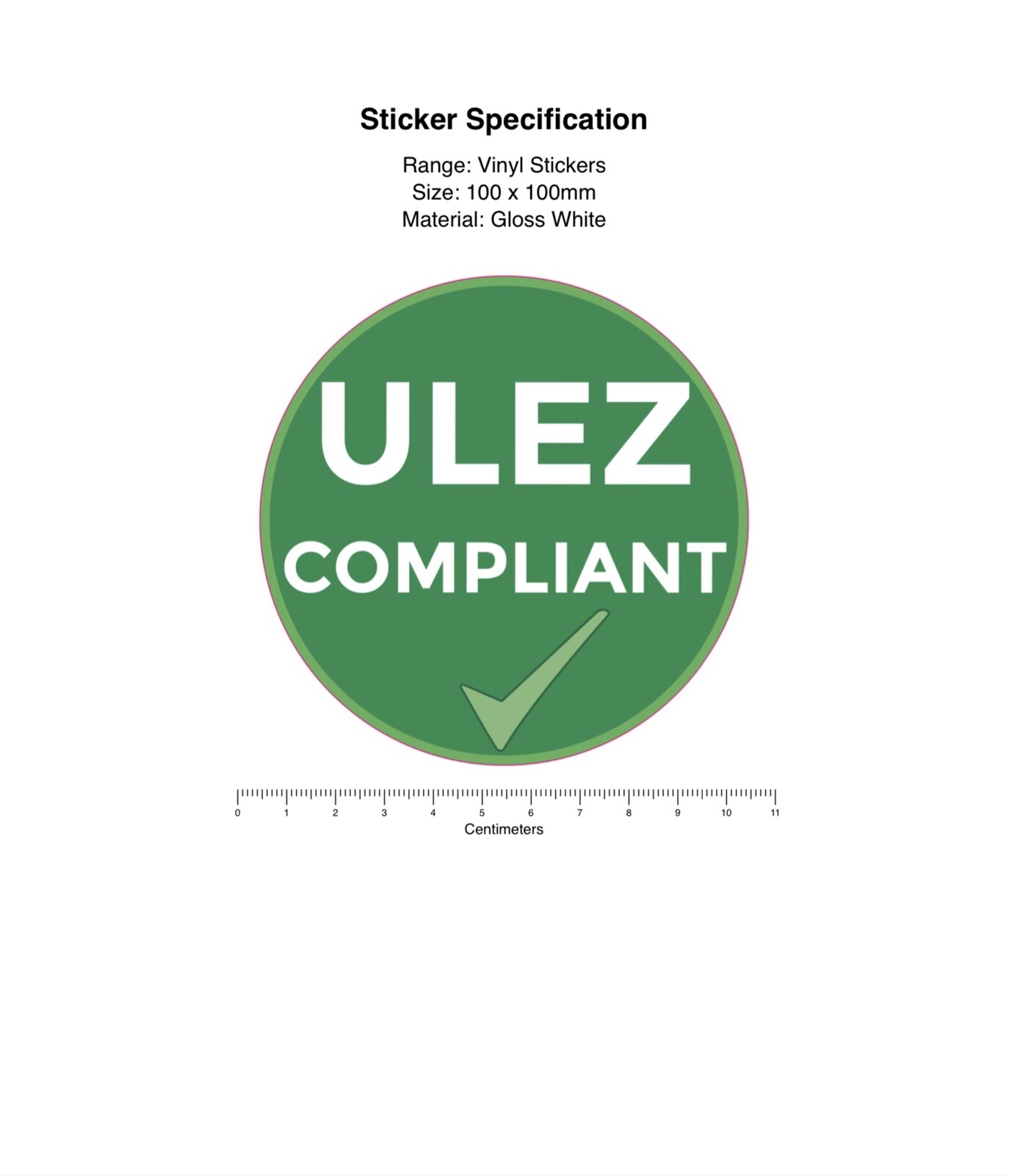 1X- Car ,Van ,Bike Sticker,ULEZ COMPLIANT.100mm,10cm | eBay UK