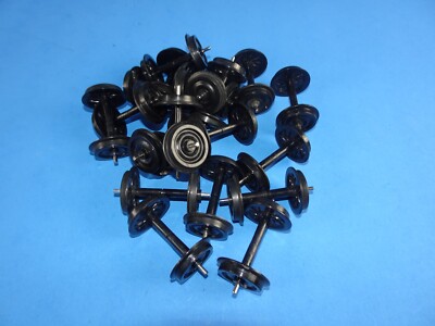 G Scale Model Train Wheels Black Plastic Railroad Axles Lot of 20 ...