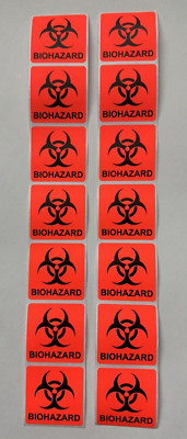 14 x BIOHAZARD stickers 2” X 2” NEW | eBay