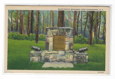 VTG Postcard Black Watch Monument, Fort Ticonderoga, NY | eBay