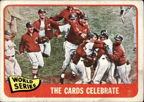 World Series - The Cards Celebrate 1965 Topps #139 St. Louis Cardinals ...