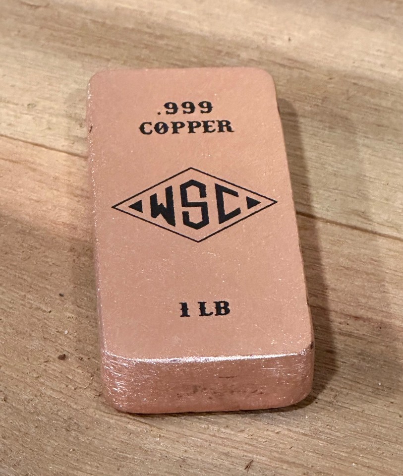 1 lb Pure .999 Copper Bar Customized | Hand poured fine .999 pure ...