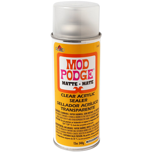Mod Podge Matte Clear Acrylic Sealer 12 Ounce Spray for Arts and Crafts ...