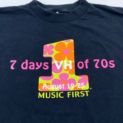 vintage 1996 VH1 7 DAYS OF 70s T-Shirt XL music tv rock folk hippie 90s ...