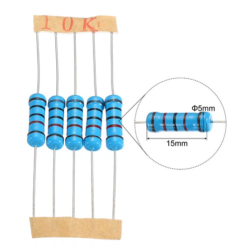 105pcs Metal Film Resistor Assortment Kit 10K Ohm to 91K Ohm 21 Value ...