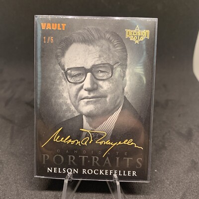 2022 VAULT DECISION NELSON ROCKEFELLER PORTRAIT VAULT SSP #1/5 CARD # ...