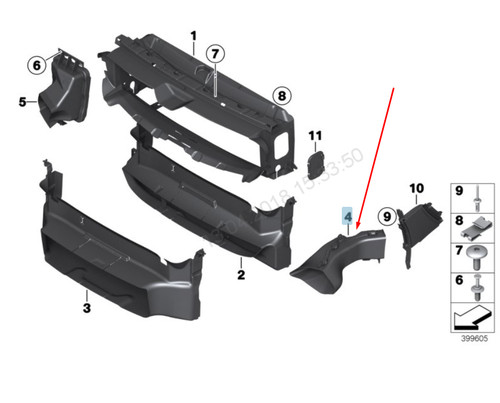 NEW BMW 3 GT F34 LEFT BRAKE AIR DUCT 51747294907 7294907 2016 OEM | eBay