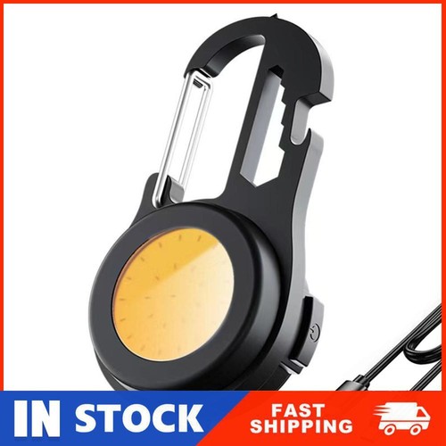 Mini COB Keychain Light USB Strong LED Work Outdoor Camping Emergency ...