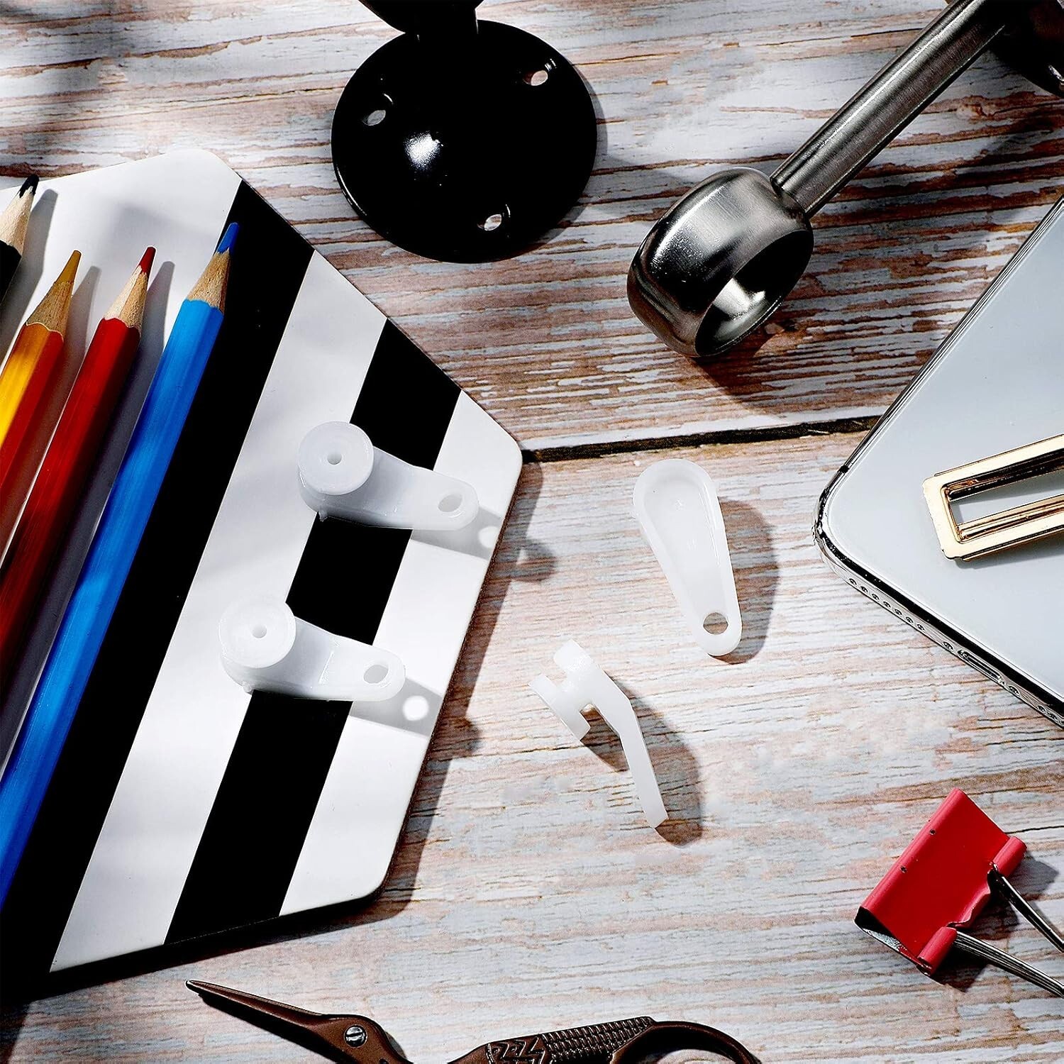 12 Pieces Curtain Track Gliders Curtain Rod Sliders Window Traverse Rod ...