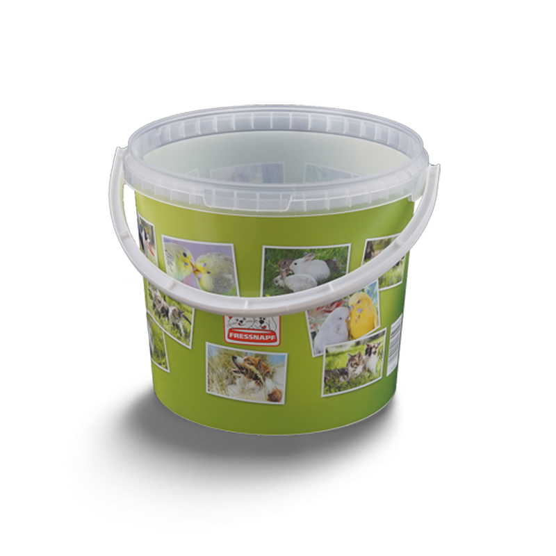 3L Bucket Storage Container Pail Tubs + Lid Plastic Handle Pet Feed ...