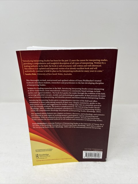 Introducing Interpreting Studies by Franz Pöchhacker (2016, Trade ...