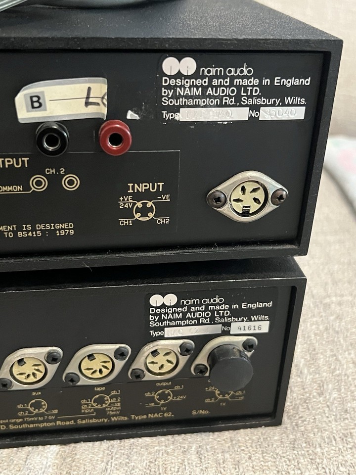 Naim NAC 62 Pre Amplifier + NAP 140 Power Amplifier England Working ...