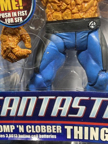 Fantastic Four 4 Stomp n Clobber 2005 The Thing 7” Action Figure Toy ...