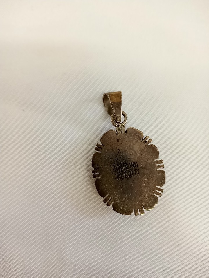 Stunning Navajo Signed Ted Etsitty OVAL Buffalo Turquoise Pendant | eBay