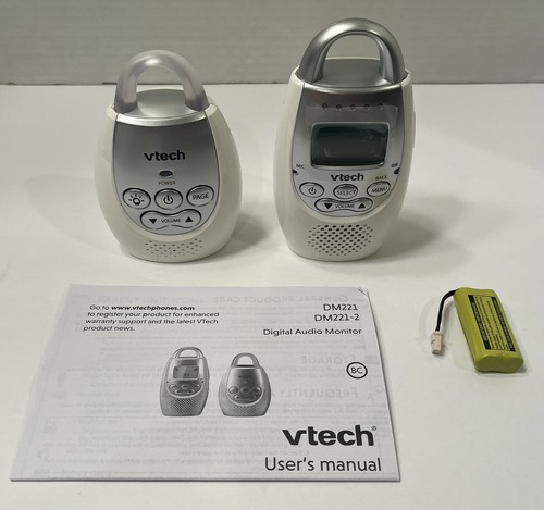 VTech DM221 Digital Audio Baby Monitor Talk Back Intercom Vibrating ...