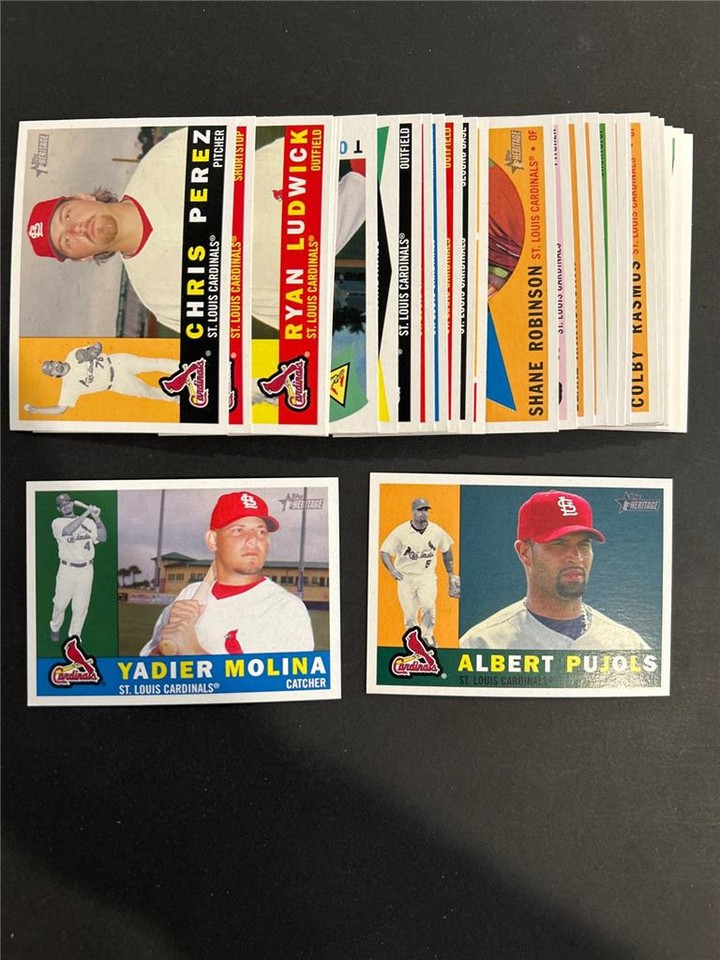 2009 Topps Heritage St. Louis Cardinals Master Team Set 28 Cards w/ SP ...