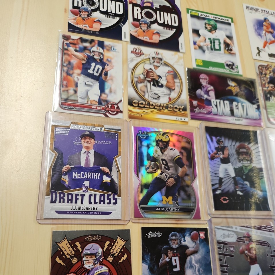 16 Card 2024 Rookie QB Lot Jayden Daniels, JJ Mccarthy, Bo Nix, Caleb ...