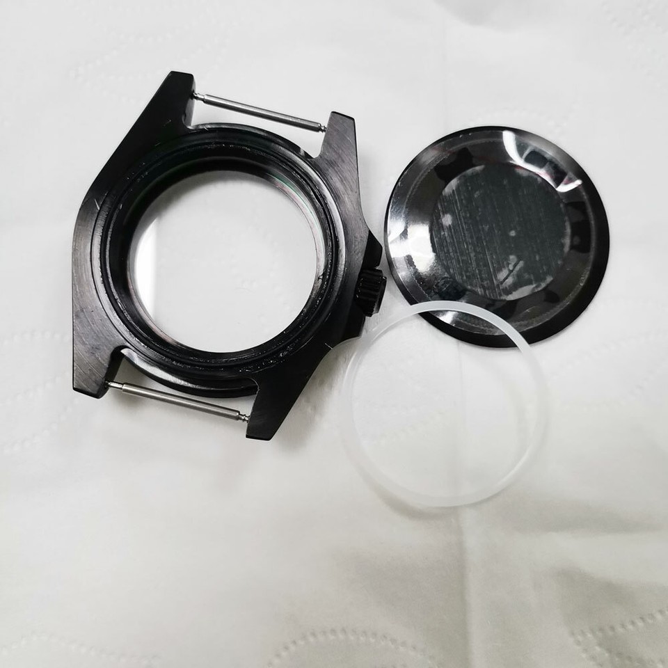 Black PVD Plated Watch Case Watch Bracelet Fit NH35 NH36 Sapphire ...