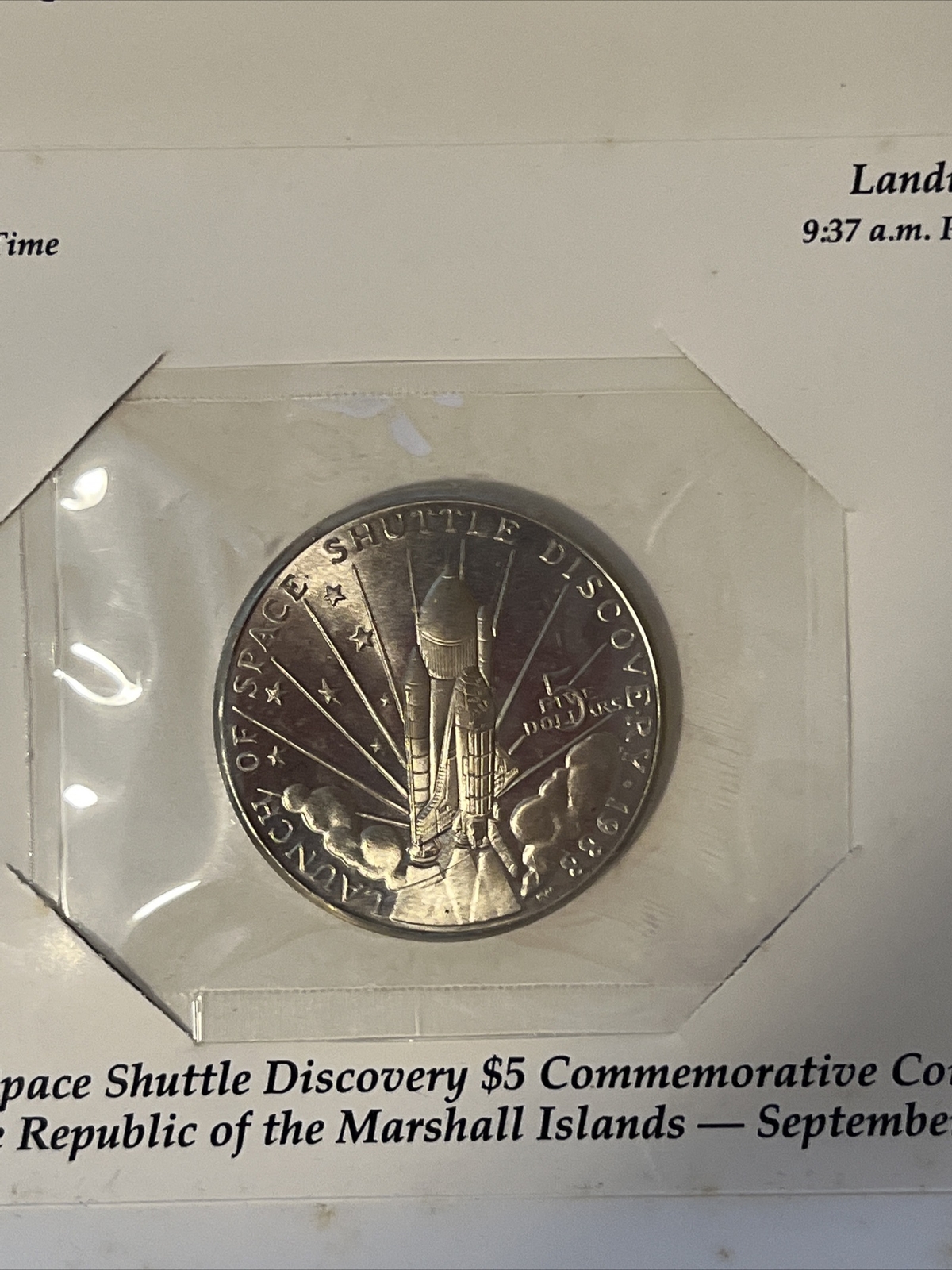 Space Shuttle Discovery $5 Commemorative Coin - Republic of the ...