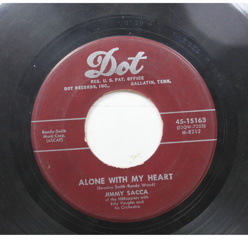 50'S & 60'S 45 Jimmy Sacca - Mansion On The Hill / Alone With My Heart ...