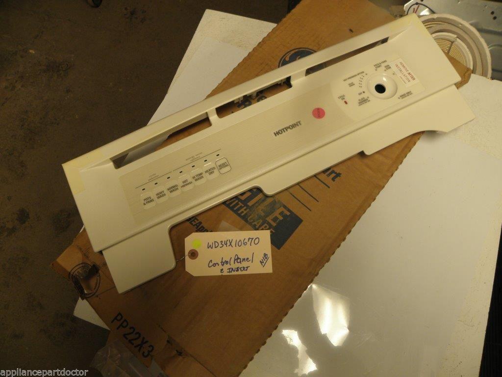 GE DISHWASHER PANEL CONTROL & INSERT WD34X10670 NEW IN BOX | eBay