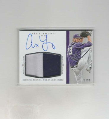 2015 Panini National Treasures College Jersey Auto /99 Alex Young #AY ...