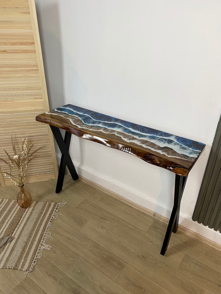 Console Table, Entry Way Table, Custom order, Epoxy resin table ...