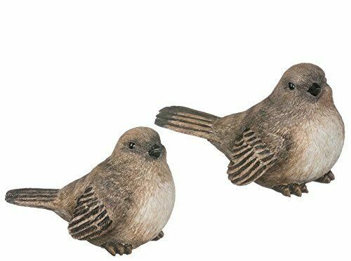 Set of 2 Resin Bird Figurines Home Decor Brown 4x6 for sale online | eBay