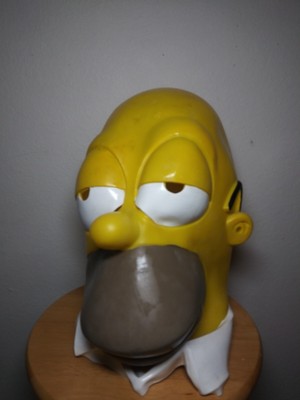 Homer Simpson RARE 1999 Adult Mask The Simpsons Vynyl | eBay