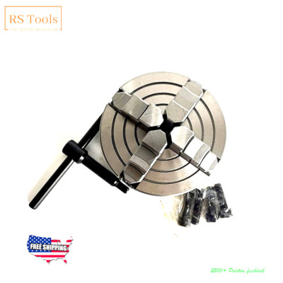 New Lathe Chuck 4 Jaw 100mm Independent Chuck Manual Type Metal Chuck 4 ...