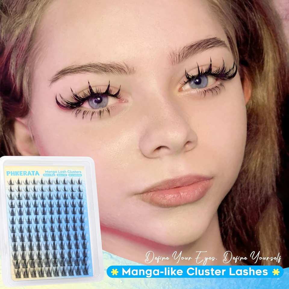 Manga Lash Clusters Kit Anime Lash Extension Kit Fairy Cluster Eyelash ...