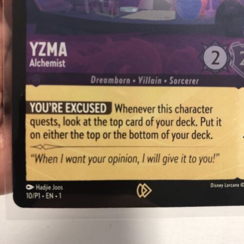 Disney Lorcana Yzma Alchemist Villain Promo Foil Card 10/P1 Rare | eBay