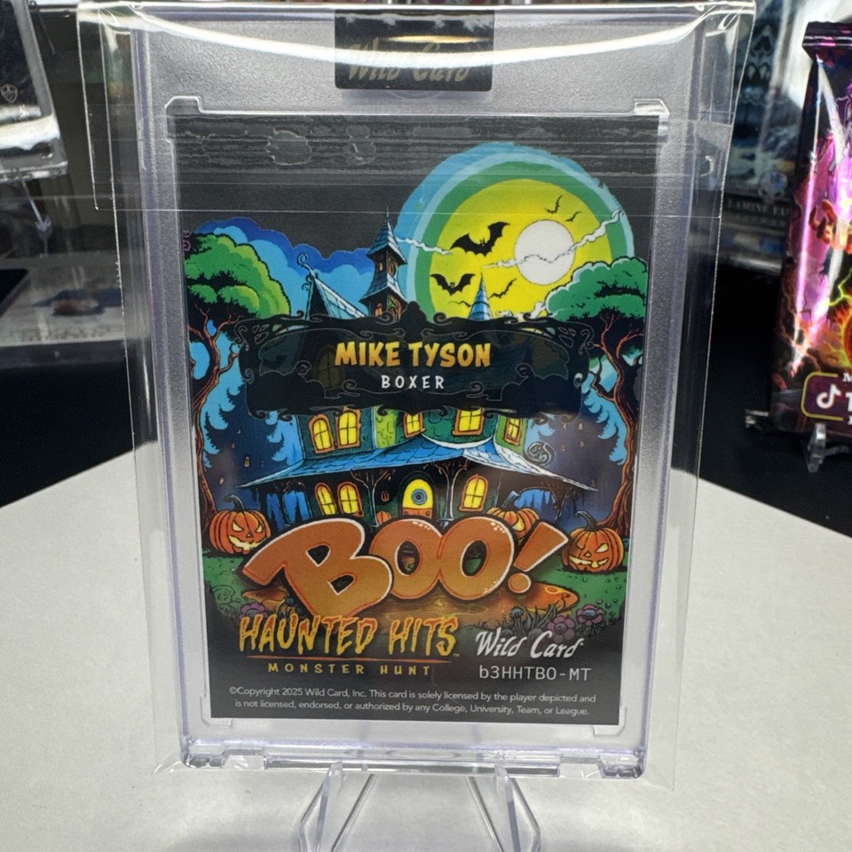 2025 Wild Card Haunted Hits Multi Sport MIKE TYSON True 1/1 Gold Vinyl ...