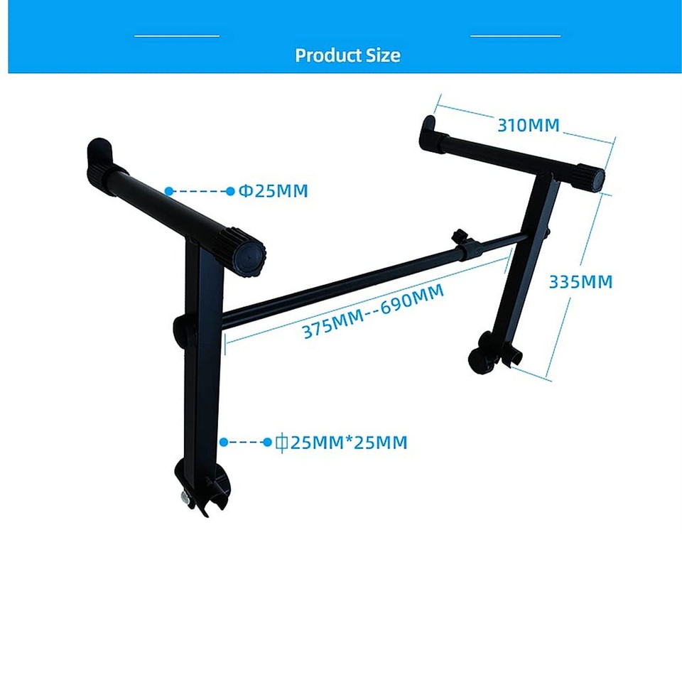 2 Tier Keyboard Stand Attachment Adjustable Electric Digital Piano ...