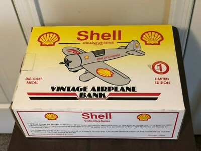 Vintage Shell Airplane Bank | eBay