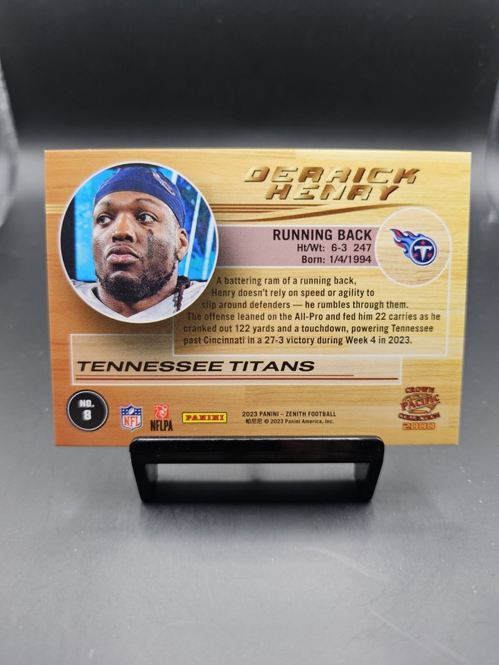 Derrick Henry 2023 Panini Zenith Pacific Crown Collection #8 ...