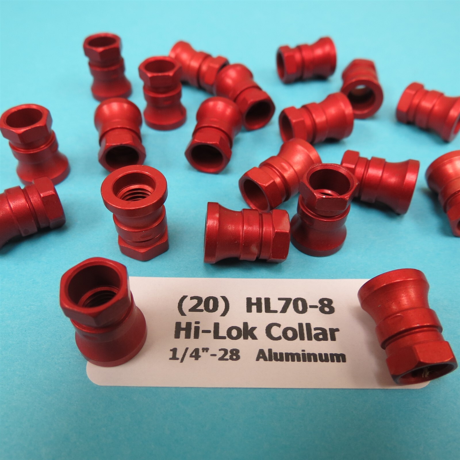 (20 New) HL70-8 Hi-Lok Collars for 1/4”-28 Pins Aircraft Aerospace Hi ...