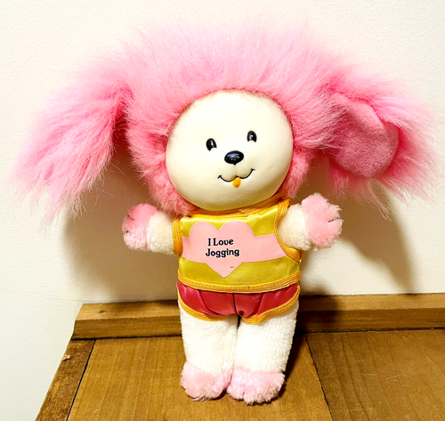 Mattel POOCHIE Dog Pink Plush Vtg 1983 Love Jogging 8” Complete Outfit ...