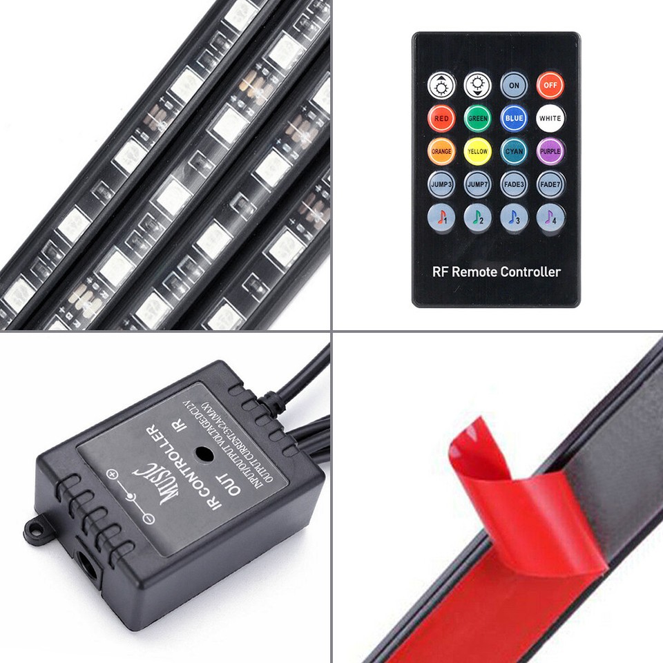 8 LED Strip Color Car Under Tube Truck Underglow Underbody System Light ...