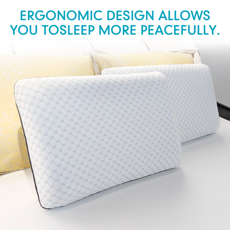 Gel Memory Foam Pillows, All Sizes Cooling Pillows, Washable Cover ...