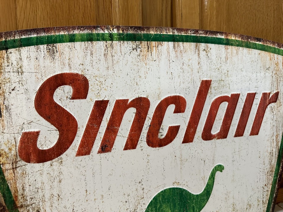 Sinclair Dino Gasoline Metal Sign Garage Vintage Style Wall Decor Tools ...
