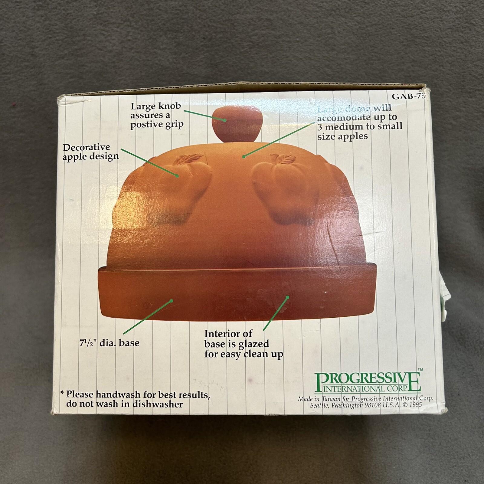 Terra Cotta Apple Baker From Progressive International Corp. Gab-75 for ...