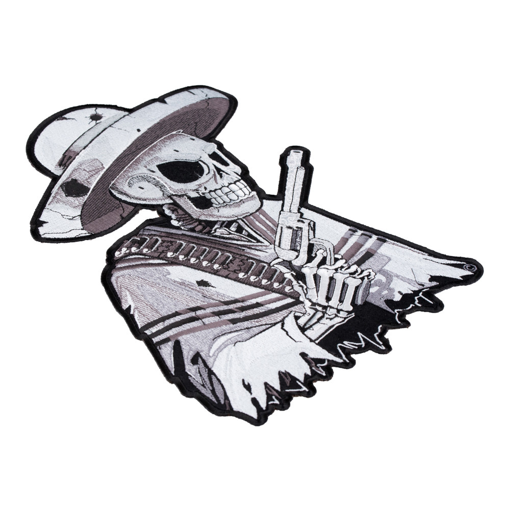 Subdued Mexican Gunslinger Skeleton Patch, Mexican Skull Patches | eBay