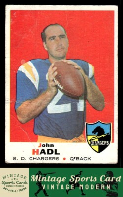 1969 Topps - John Hadl - #171 San Diego Chargers FR/FR+ | eBay