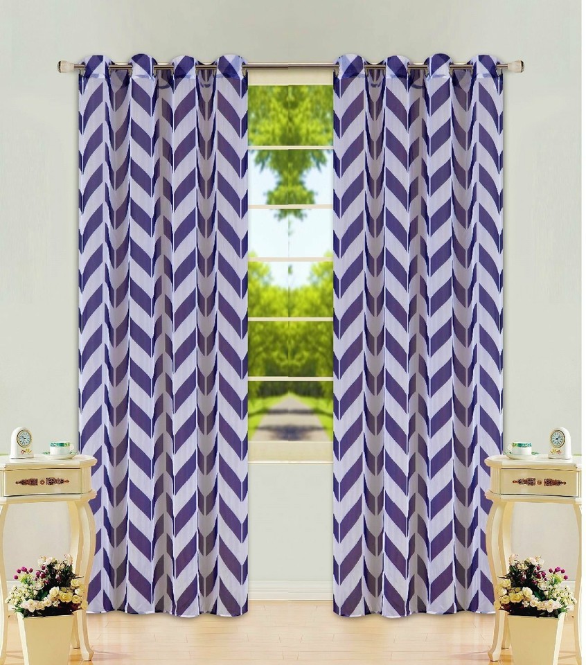 CHIC 1 SINGLE PANEL GROMMET VOILE SHEER WINDOW DRESSING CURTAIN ...